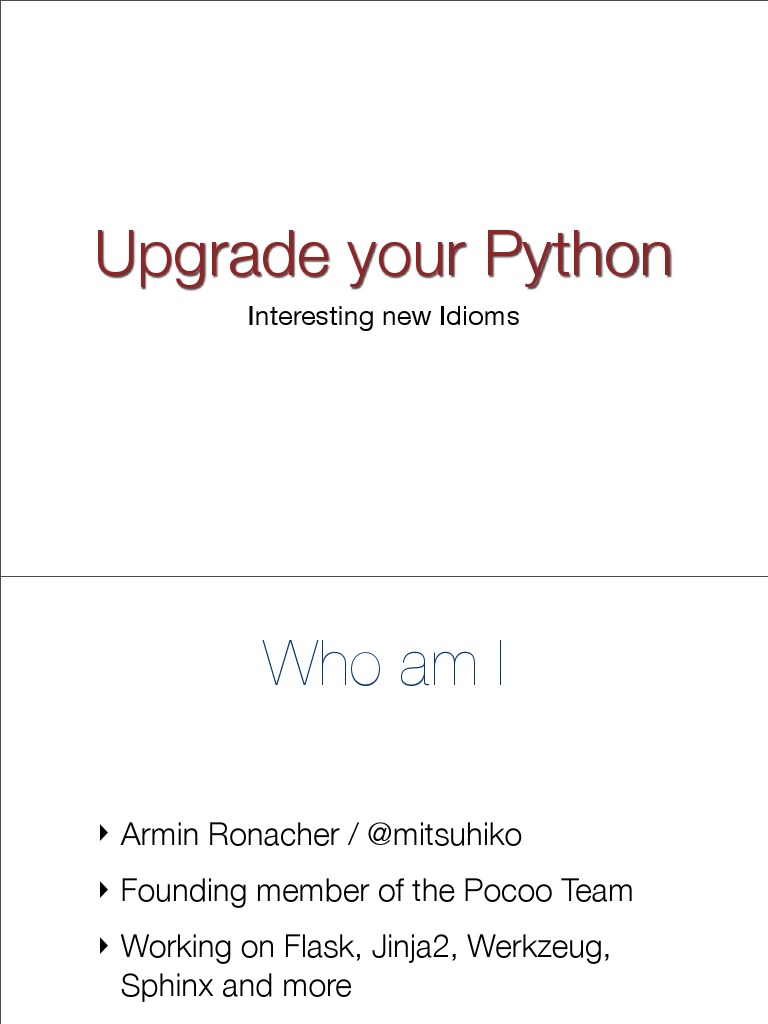 Python Idioms | PDF | Class (Computer Programming) | Python (Programming Language)