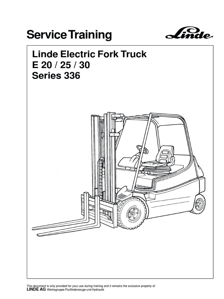 MANUAL DE SERVICIO LINDE E20 E25 E30 194579163-Linde-336-Gb-9512 PDF ...
