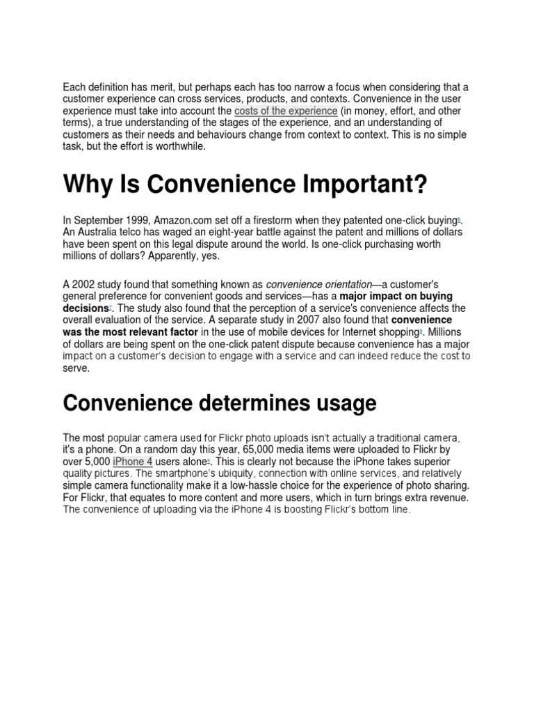 Why Is Convenience Important? | PDF | Perception | Smartphone