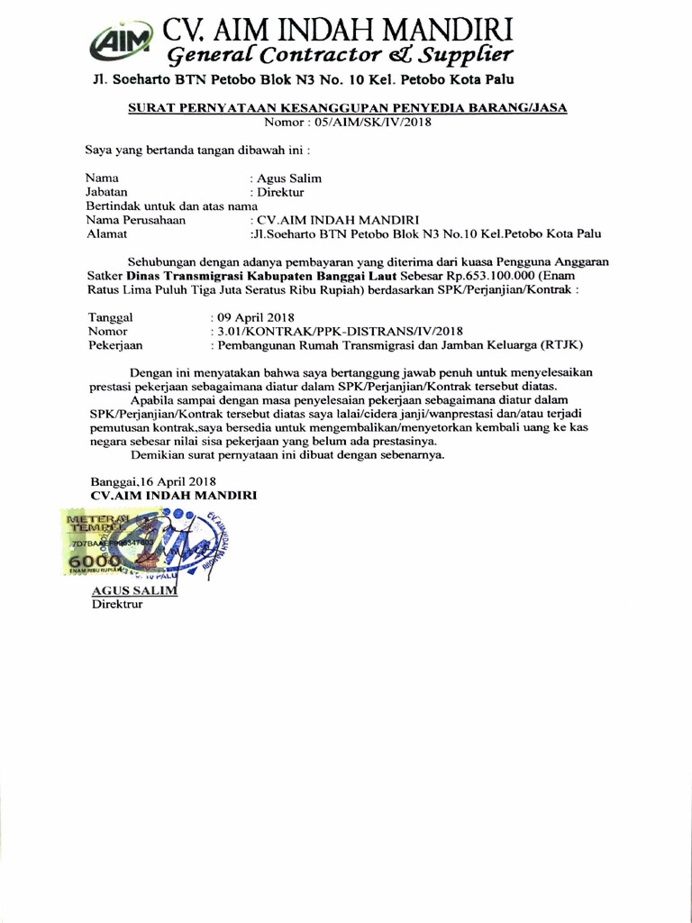 2 Contoh SK Panitia Penerima Hasil Pekerjaan PPHP | PDF