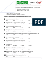 Subiect Comper Mate EtapaI 2023 2024 clasaIII | PDF