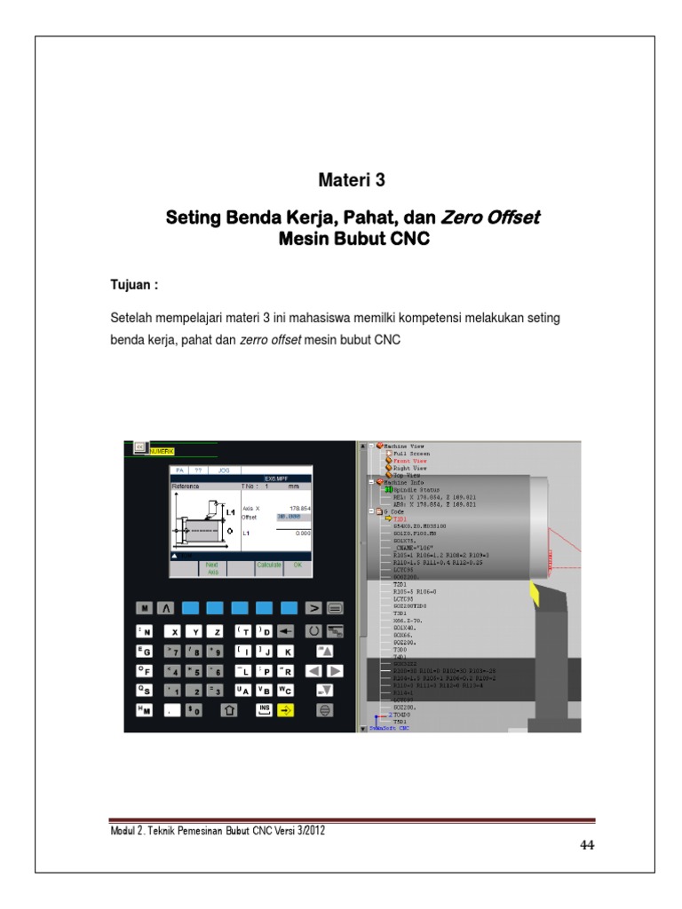 Materi 3 Bubut CNC Uny PDF | PDF