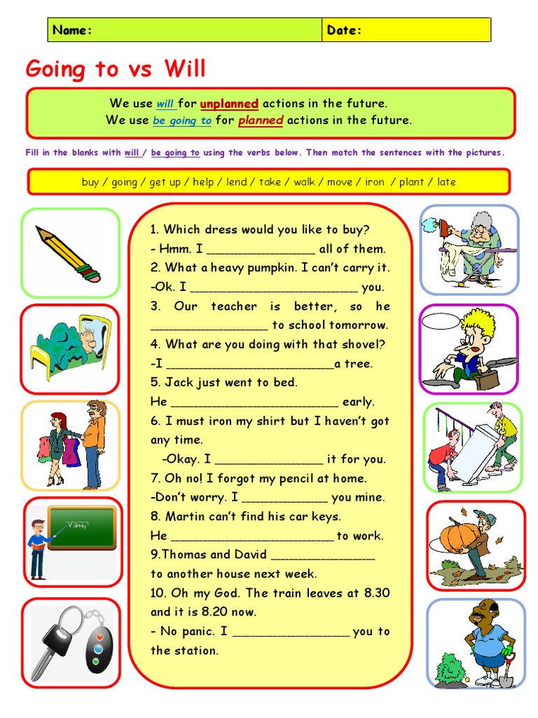 Going-To-Vs-Will - Isl Collectives | PDF