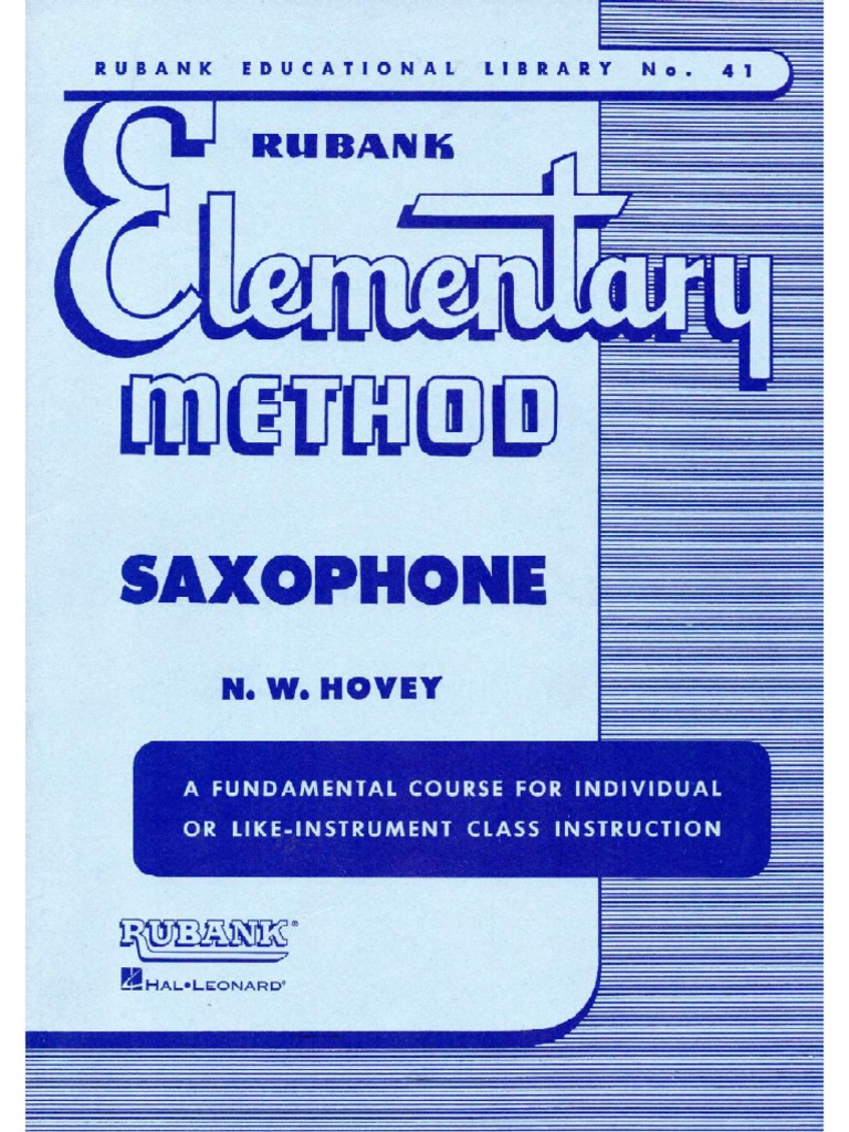 Elementary Method Saxophone Rubank PDF | PDF