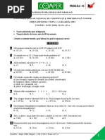 Comper Matematică 2024, Etapa 1 | PDF