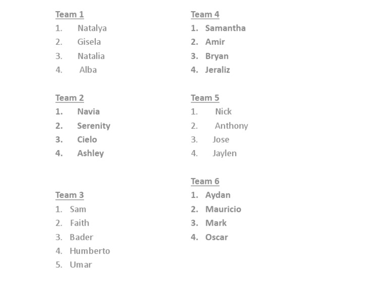 Teams For Bridge Building | PDF