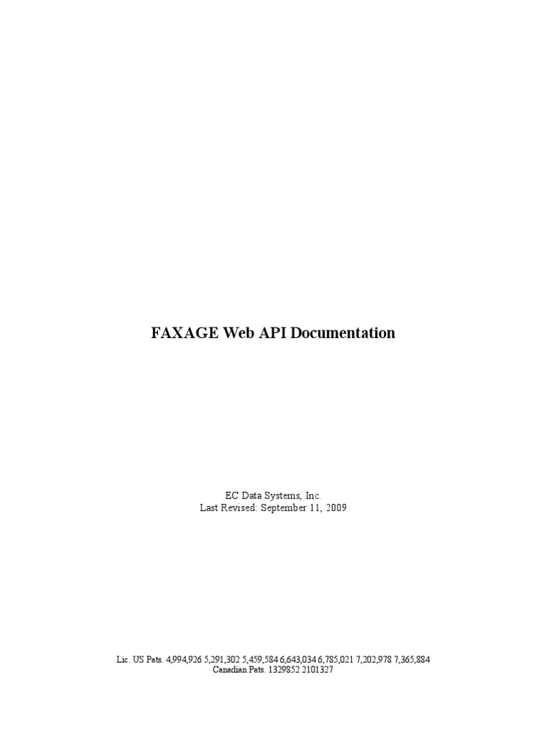 FAXAGE Web API Documentation Guide | PDF | Hypertext Transfer Protocol ...