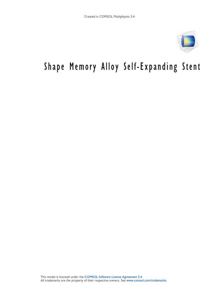 Shape Memory Alloy Self-Expanding Stent Model | PDF | Shape Memory ...