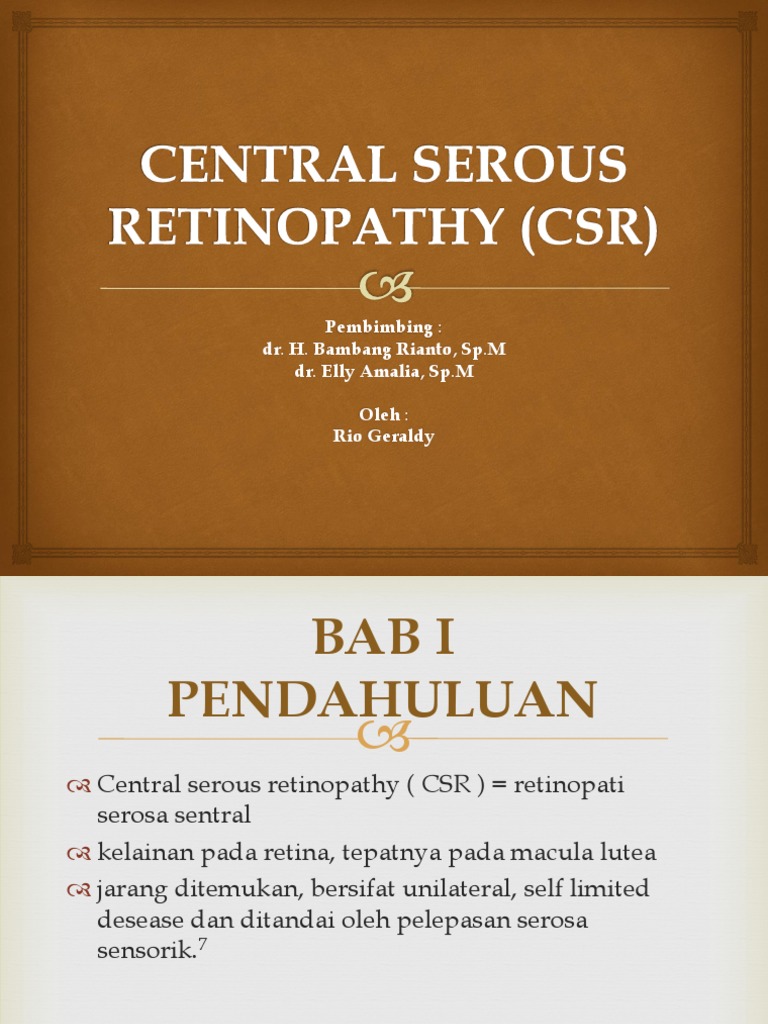 Central Serous Retinopathy: Panduan Lengkap | PDF | Pengembangan Diri