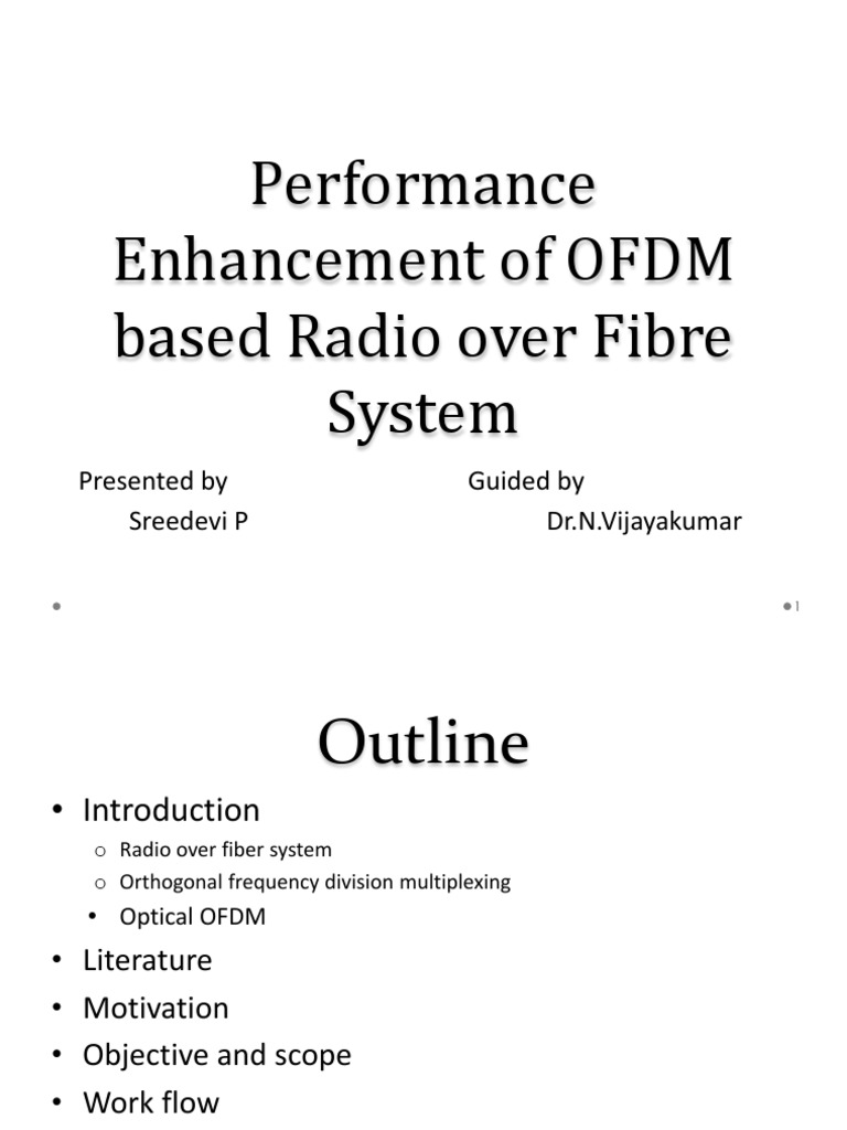 Presentation PDF | PDF | Orthogonal Frequency Division Multiplexing | Wavelet