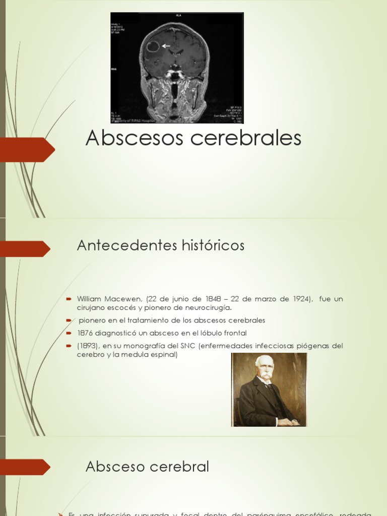 Abscesos Cerebrales: Diagnóstico y Tratamiento | PDF | Neurología ...