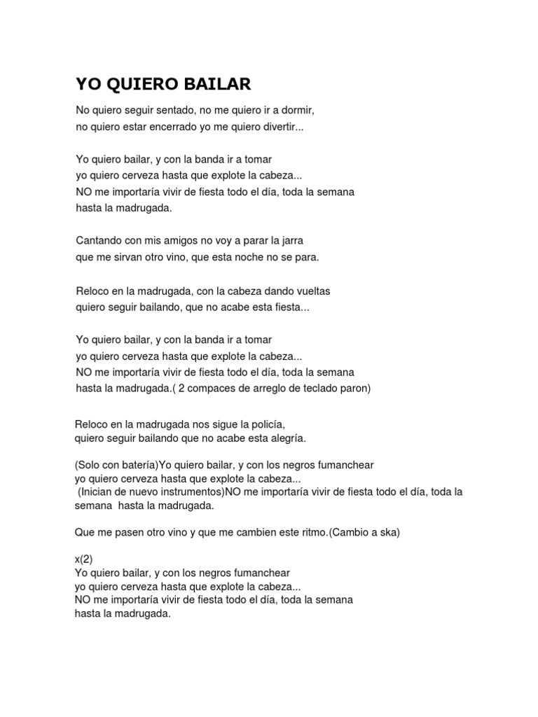 Yo Quiero Bailar | PDF