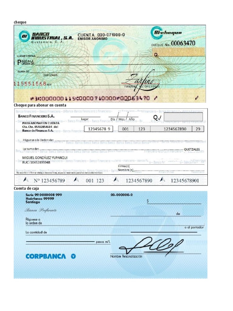 Cheques y Facturas Para Llenar | Documentos empresariales | Servicios ...