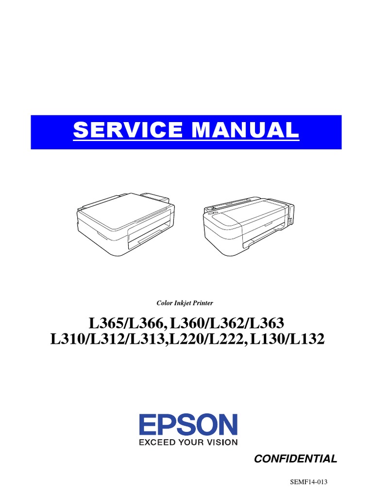 Epson l365 Service Manual | PDF | Troubleshooting | Printer (Computing)