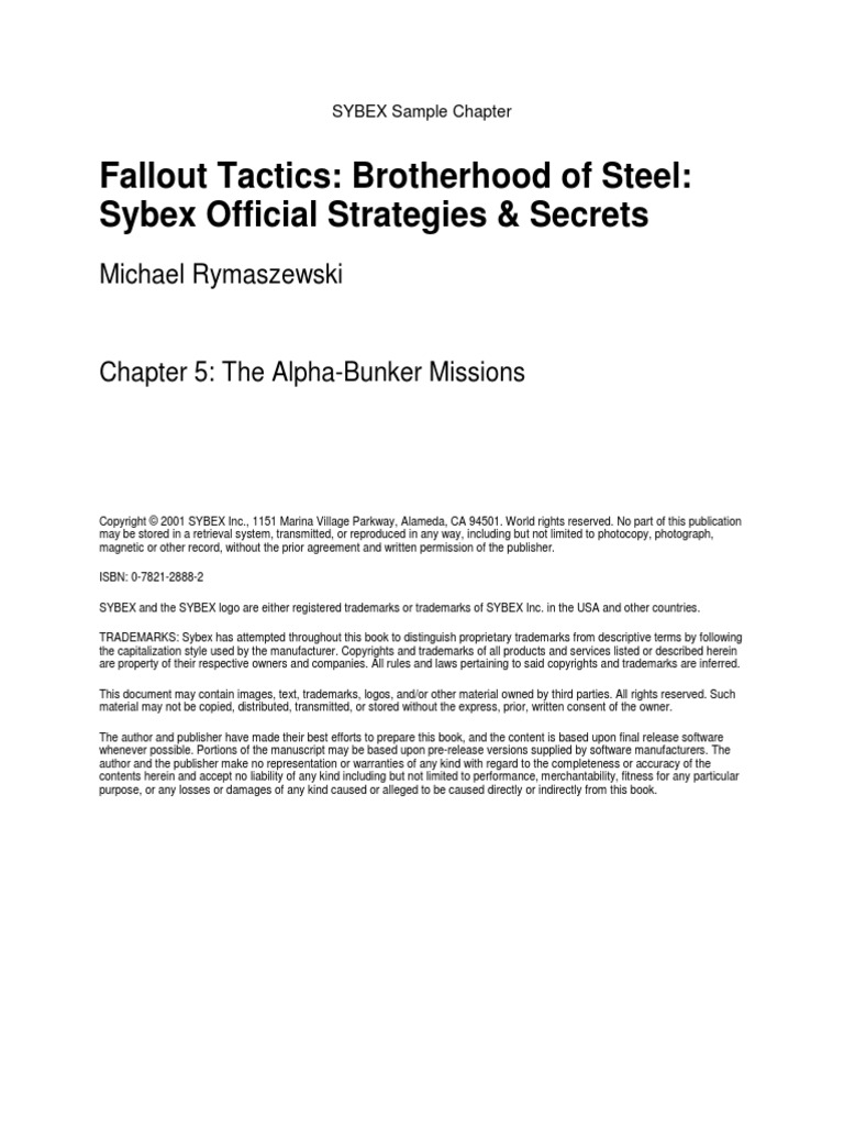 Fallout Update 1 | PDF | Trademark | Copyright