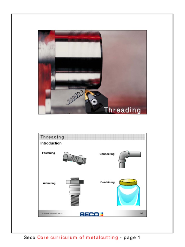 Threading SECO | PDF | Machining | Equipment