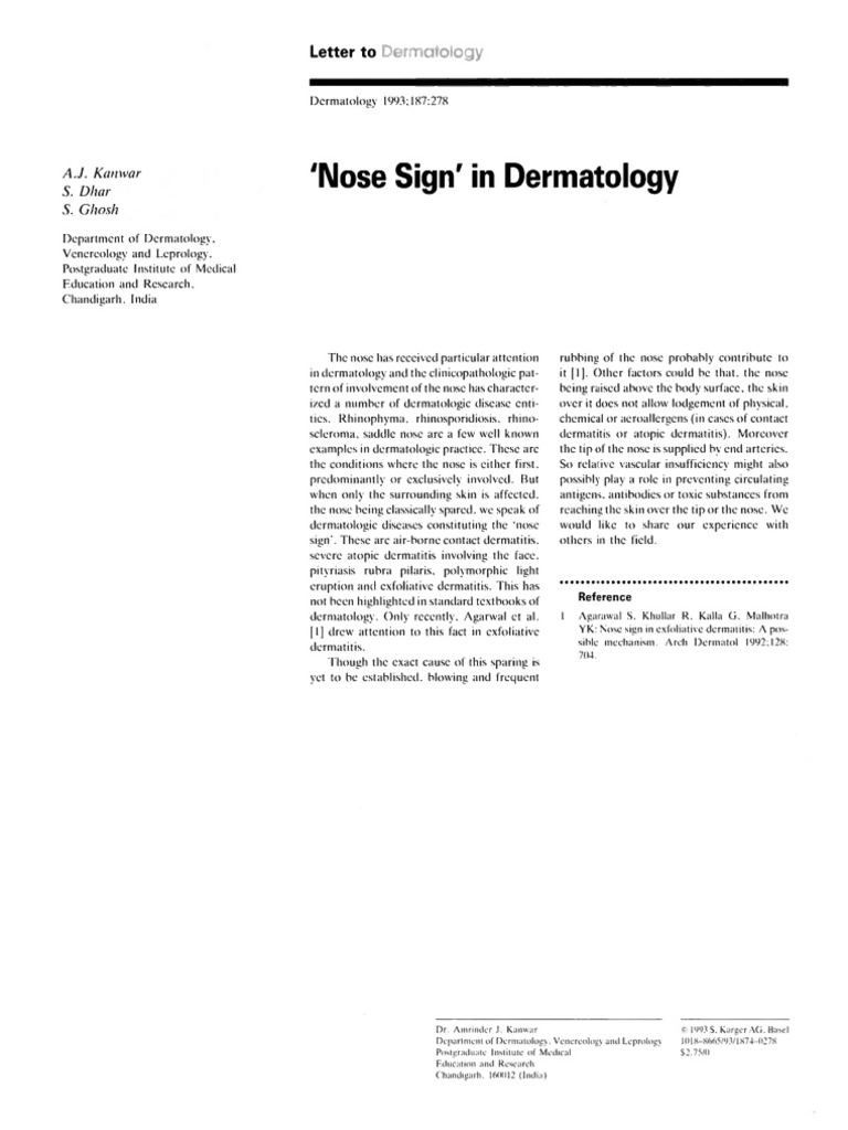 Nose Sign | PDF