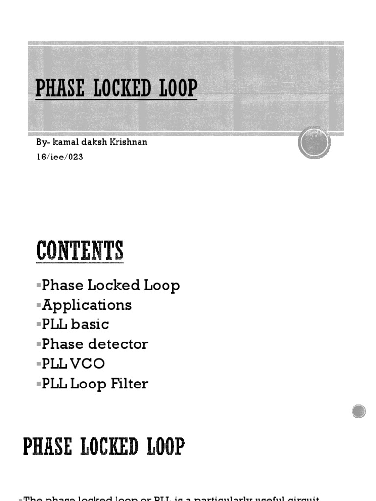 Phase Locked Loop Pdf Detector Radio Electromagnetism