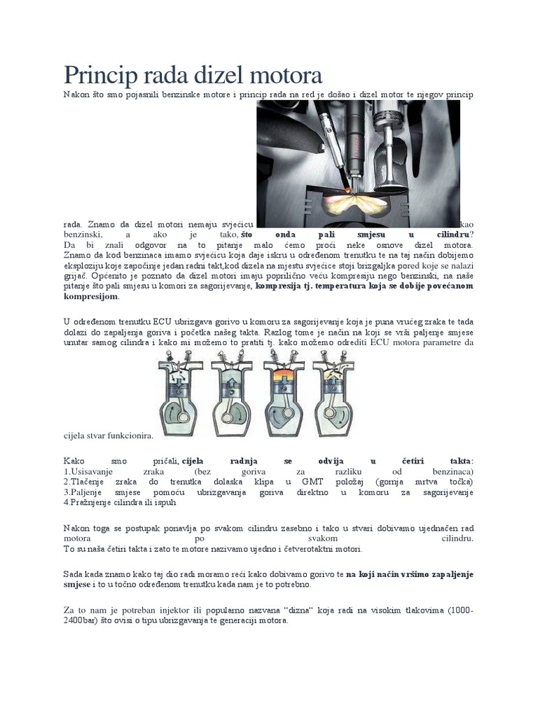 Princip Rada Dizel Motora 10 | PDF