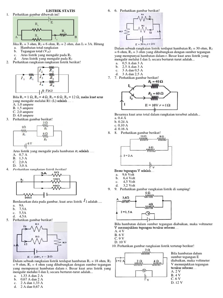 Analisis Rangkaian Listrik Statik | PDF