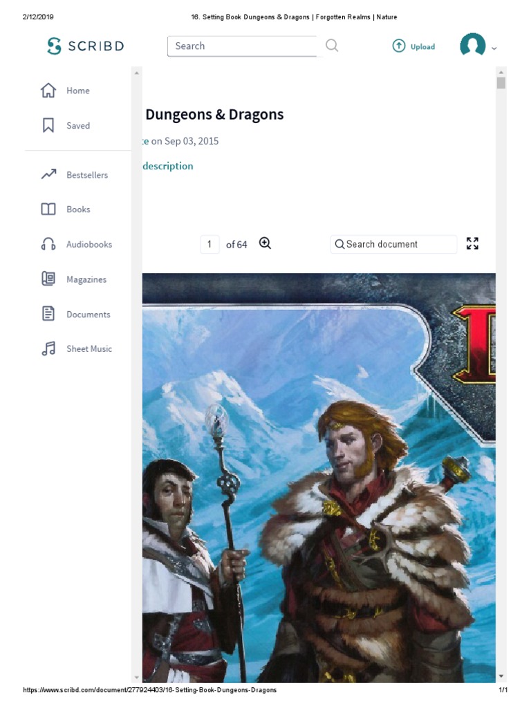 Setting Book Dungeons & Dragons - Forgotten Realms - Nature | PDF