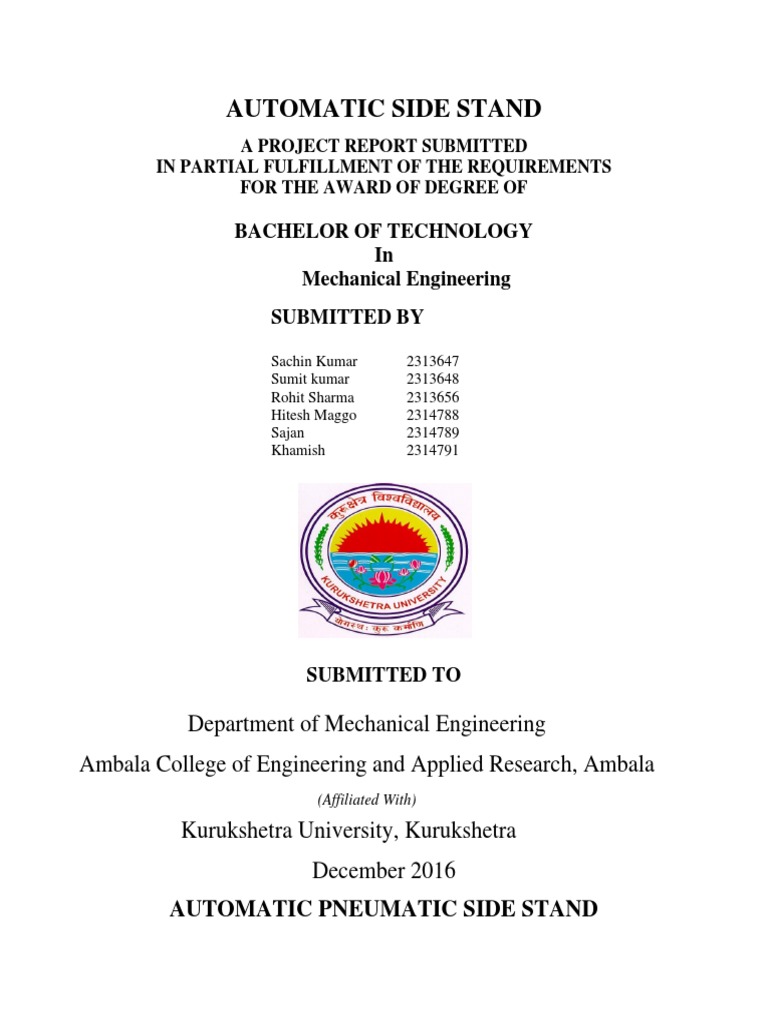 Automatic Side Stand | PDF | Electromagnetic Induction | Transformer