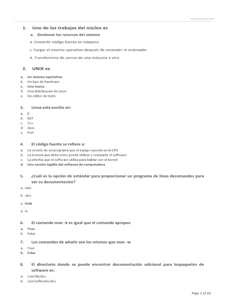 Linux Fundamentals Quiz | PDF | Interfaz de línea de comando | Usuario (informática)
