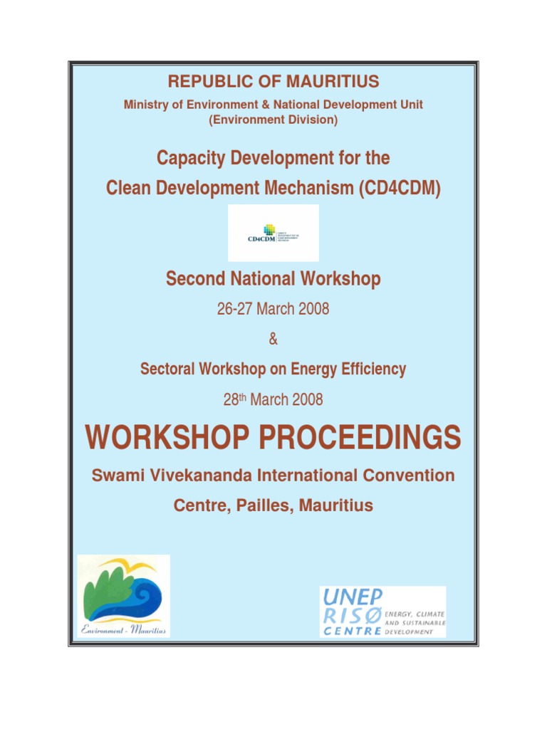 Mauritius CDM Capacity Development Workshop | PDF | Clean Development ...