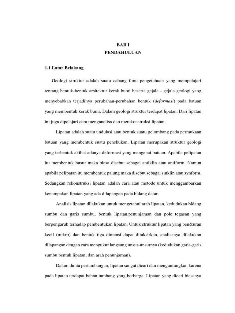 Analisis dan Rekonstruksi Lipatan Geologi | PDF | Sains & Matematika