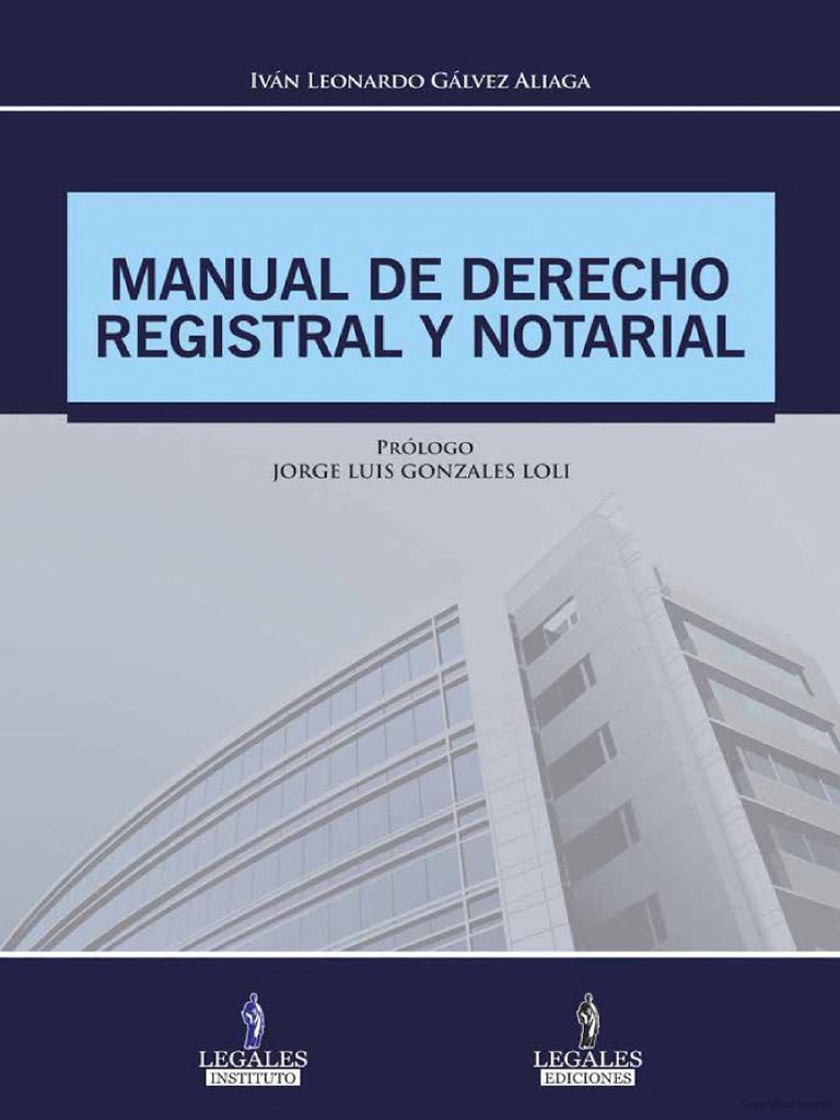 Manual de Derecho Registral y Notarial | PDF