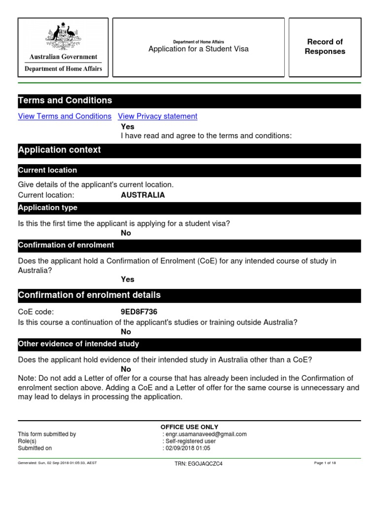 Visa Application Document PDF | PDF | Travel Visa | Identity Document