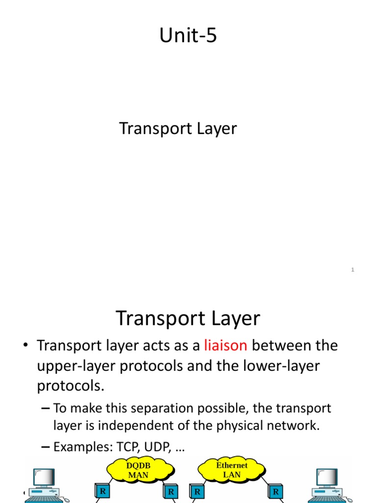 Unit 5 Transport Layer Pdf Transmission Control Protocol Port Computer Networking