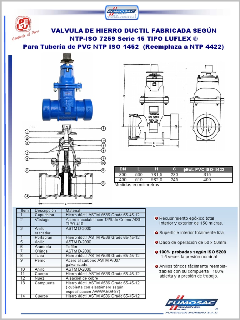 Valvula Compuerta Luflex PDF | PDF Valvula Compuerta Luflex PDF | PDF