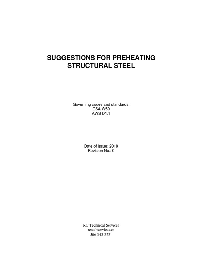 Preheat Guide | PDF | Welding | Construction