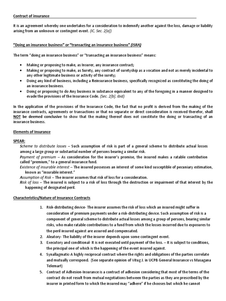 Insurance Reviewer | Download Free PDF | Insurance Policy | Insurance