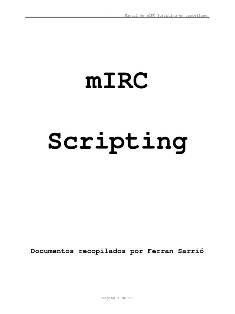 Mirc | PDF | Programa de computadora | Programación
