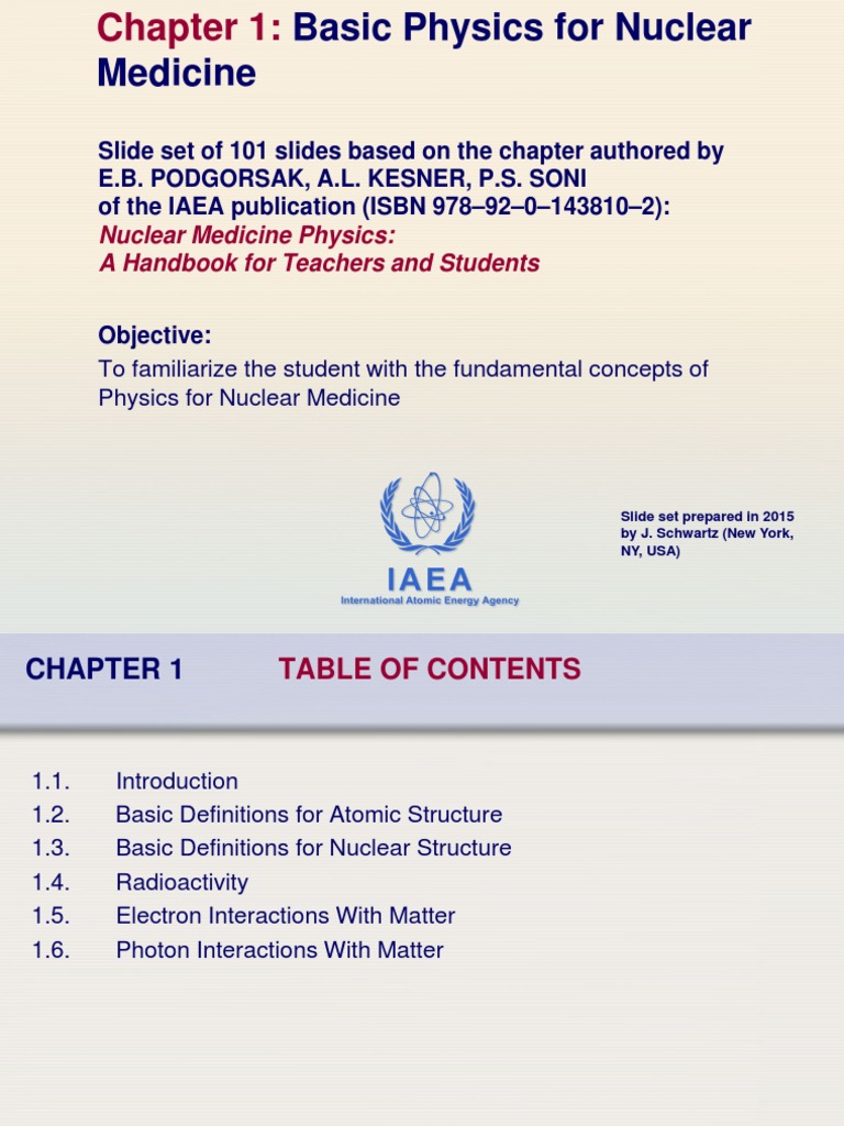 Chapter 01. Basic Physics For Nuclear Medicine PDF | PDF | Radioactive ...