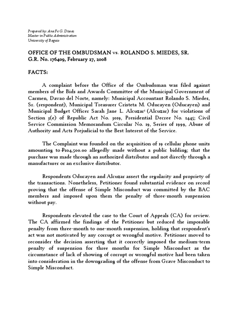 Case Digest Sample | PDF | Due Process | Crime & Violence