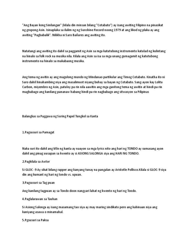 Ang Bayan Kong | PDF