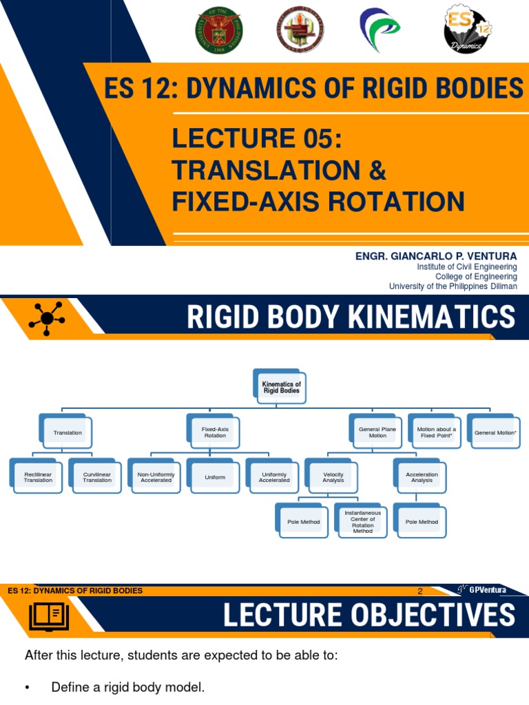 Lec 2.5 Translation and Fixed-Axis Rotation | PDF | Rotation Around A Fixed Axis | Acceleration