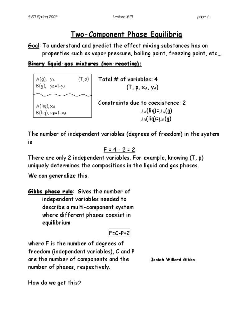 Two-Component Phase Equilibria Analysis | PDF | Phase Rule | Phase (Matter)