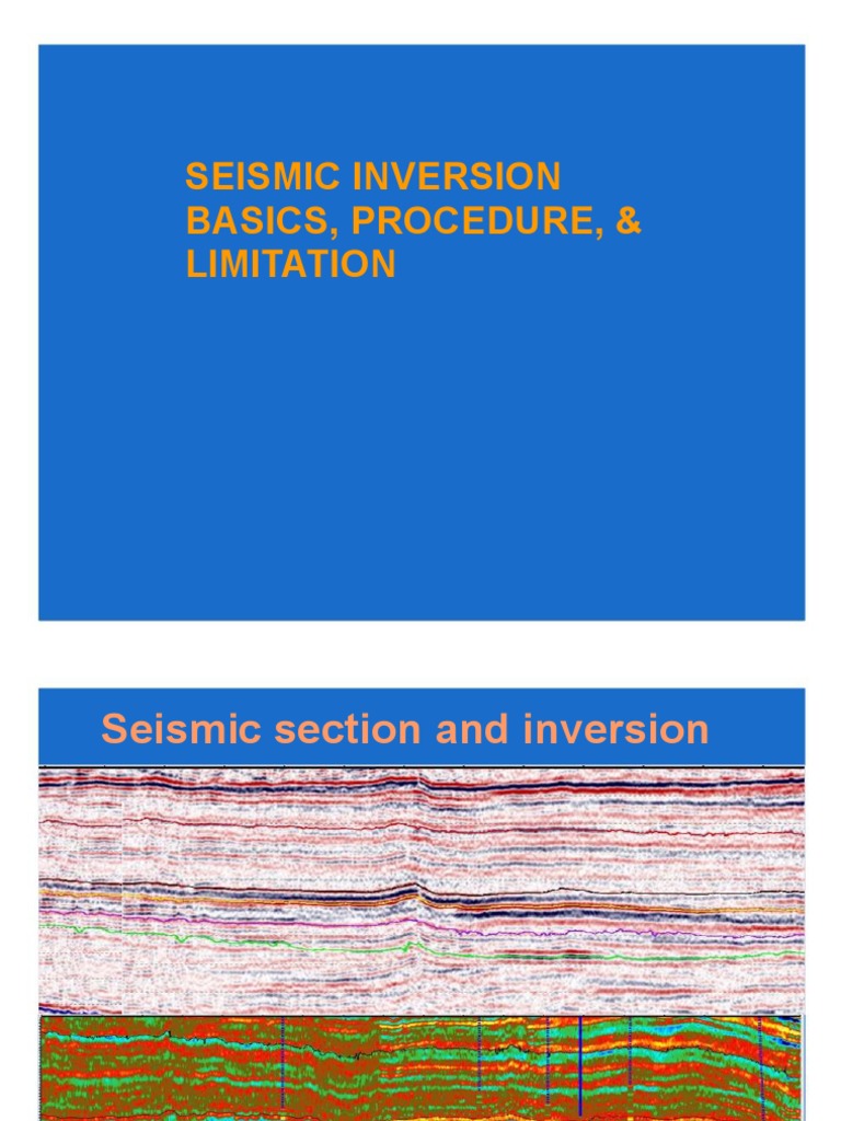 Seismic Inversion Basics, Procedure, & Limitation | PDF | Reflection ...
