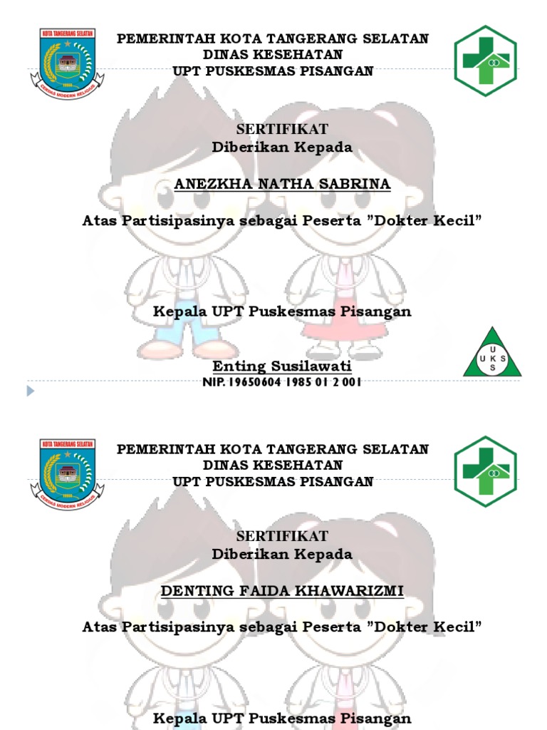 Sertifikat Dokcil | PDF