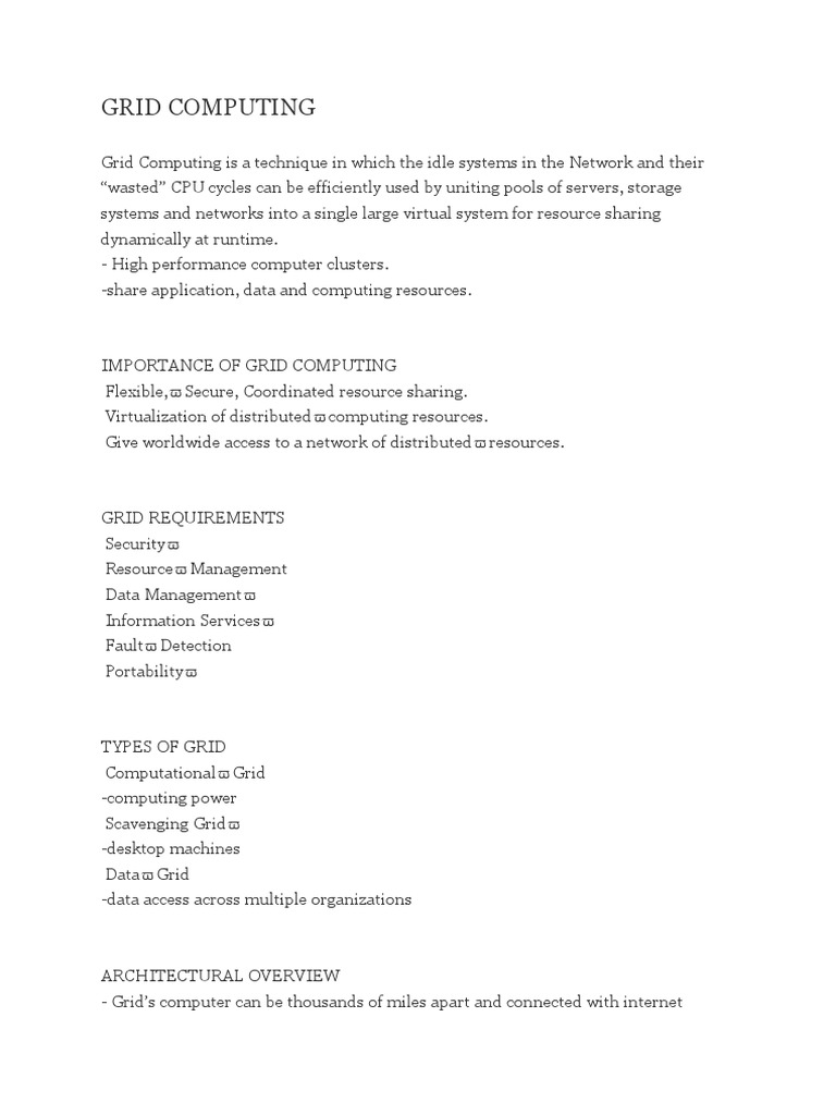 Grid | PDF | Grid Computing | Computer Network