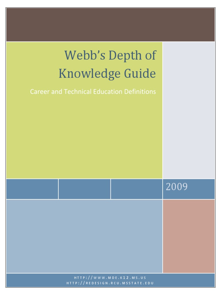 Webb's Depth of Knowledge Overview | PDF | Curriculum | Evaluation