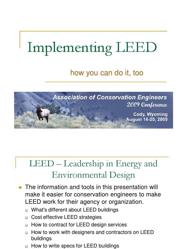 Implementing LEED: How You Can Do It, Too | Download Free PDF ...