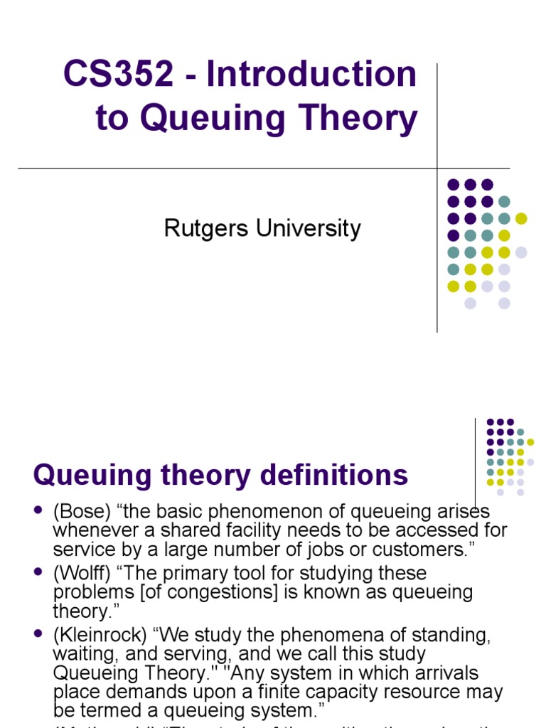Queuing Theory | PDF | Applied Mathematics | Systems Science
