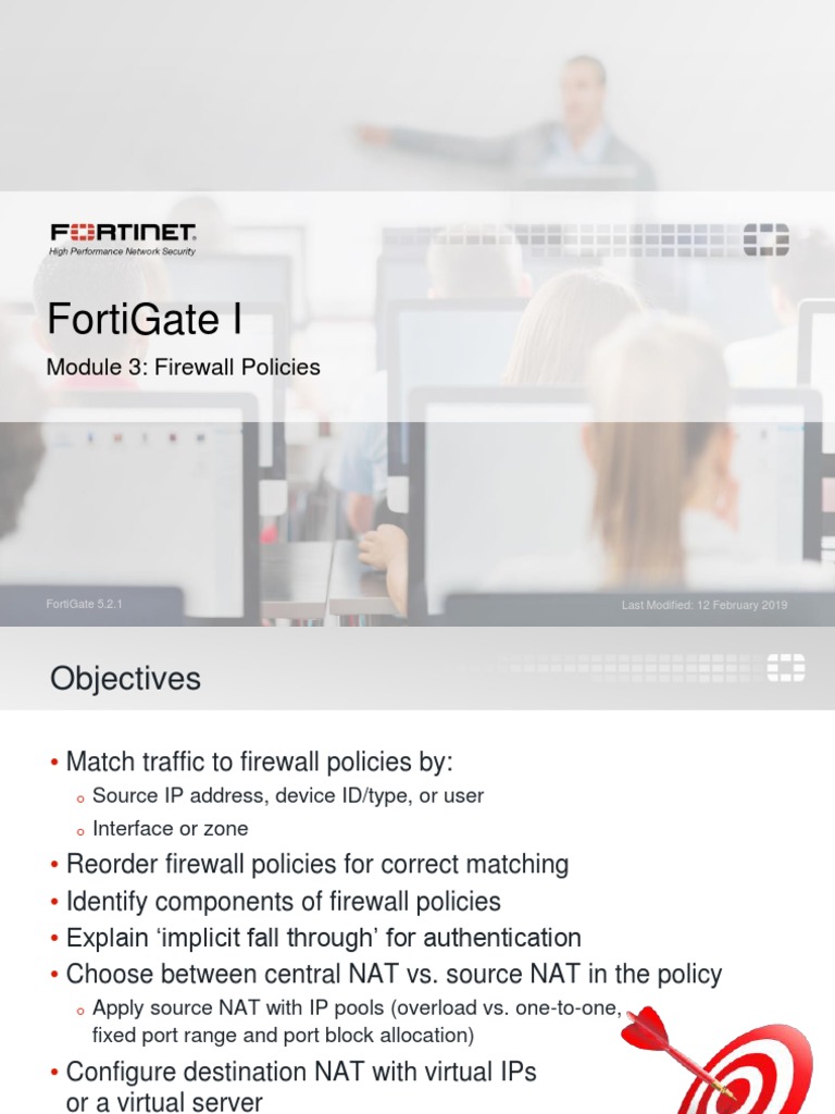 FGT1 03 Firewall Policies | PDF | Ip Address | Firewall (Computing)