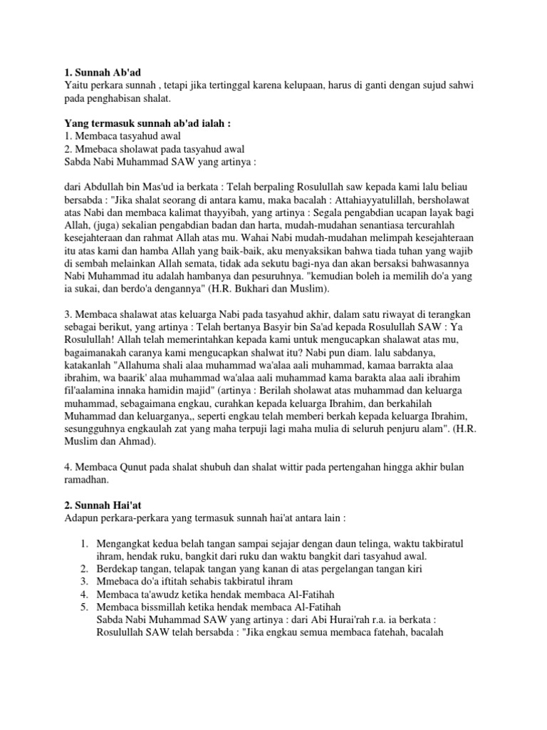 Sunat Ab'ad Dan Haiat | PDF