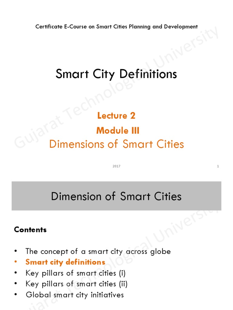 Smart City Definitions | PDF | City | Public Sphere